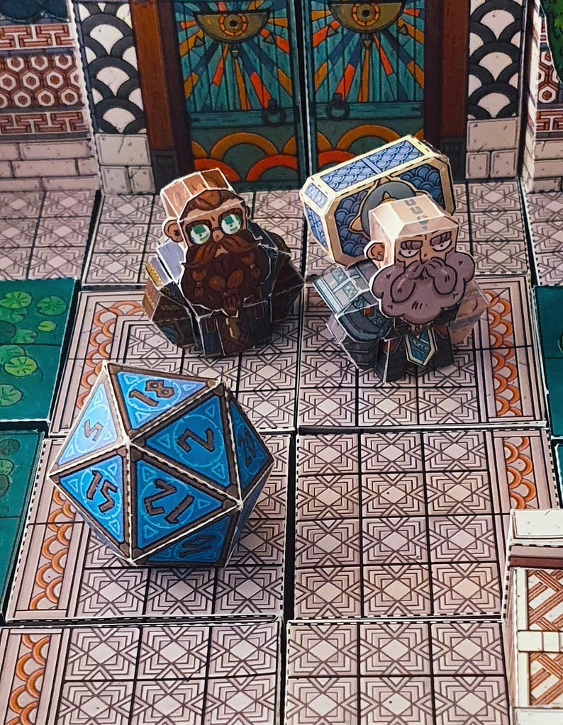 Azulejos modulares de DnD Papercraft / Set de mapas de batalla de ...