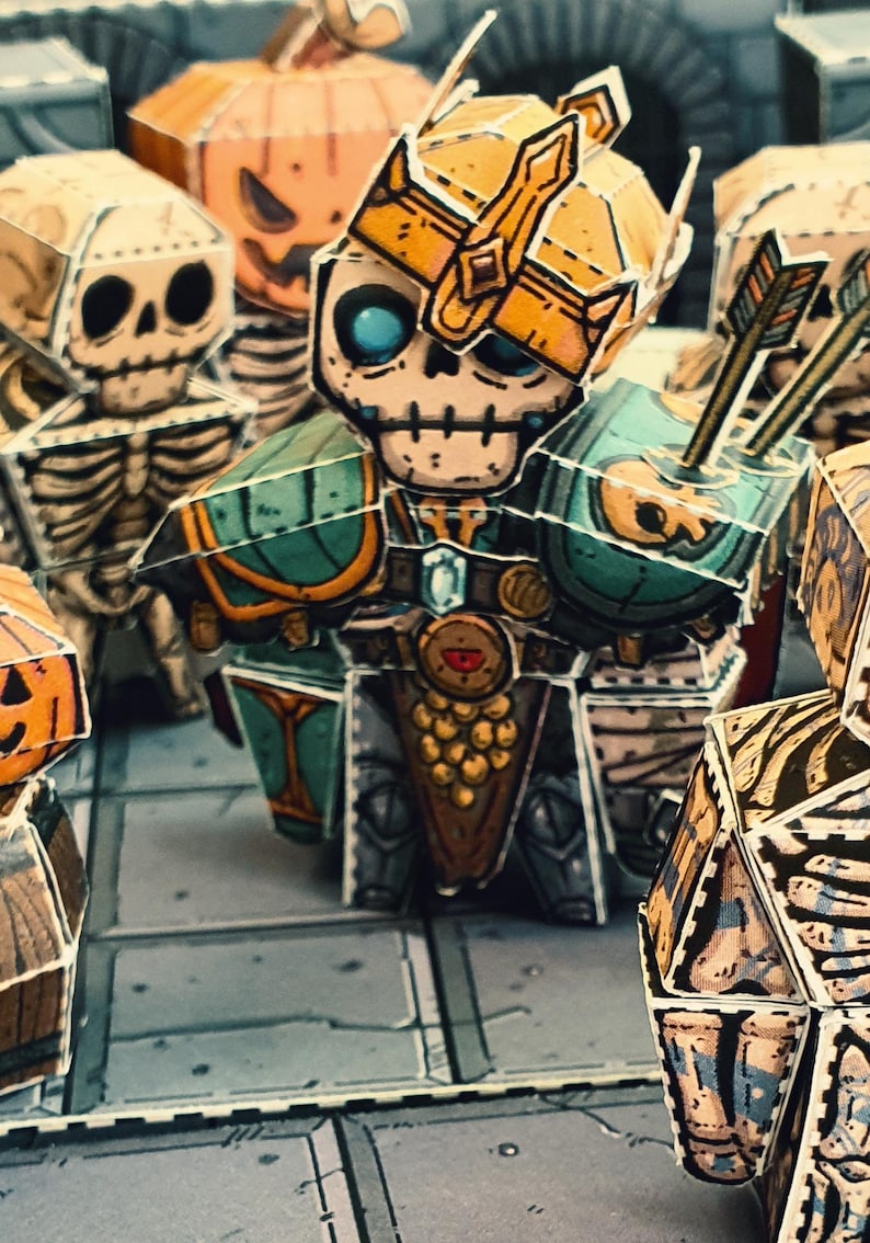 Printable Papercraft Skeleton Miniatures | TTRPG, Dnd (digital Download ...