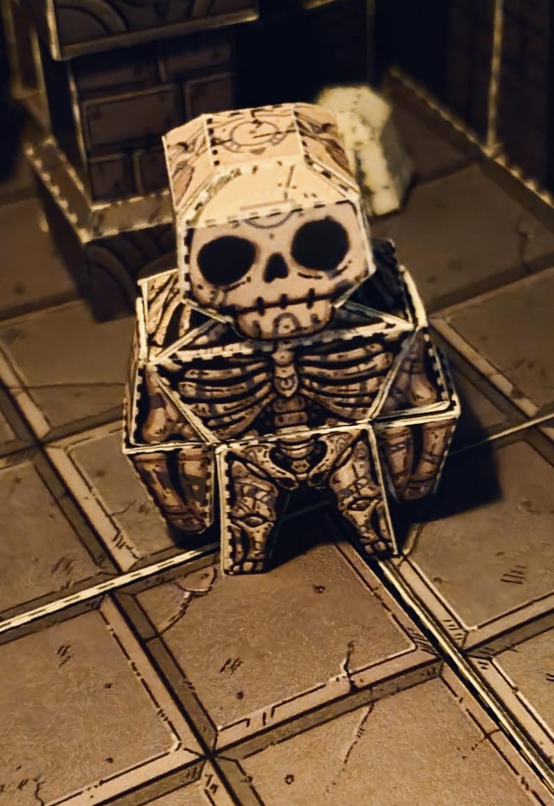 Printable Papercraft Skeleton Miniatures | TTRPG, Dnd (digital Download ...