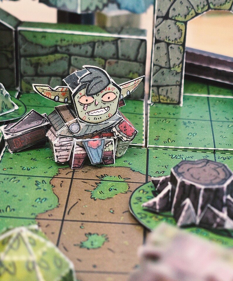 Papercraft Goblin Mini - Digital Download Template | Tabletop Miniature ...
