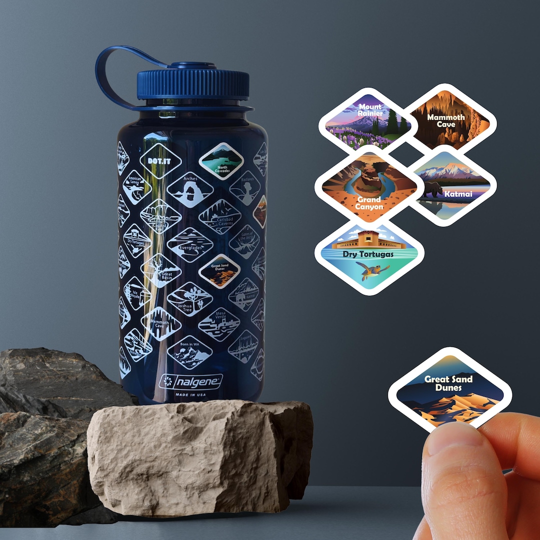 National Parks Nalgene Water Bottle With Stickers: 32oz Recycled USA ...