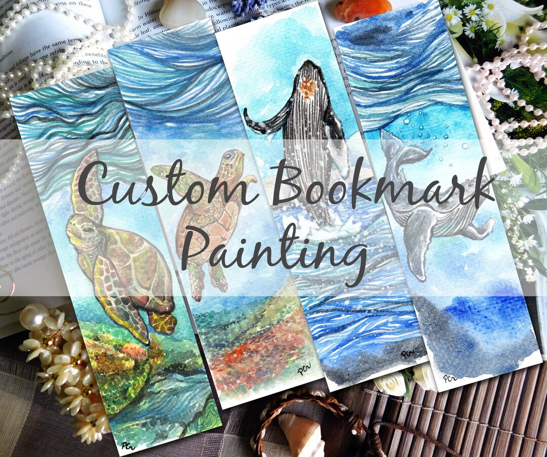 Custom Art Commission Original Bookmark Color Watercolor Gouache ...
