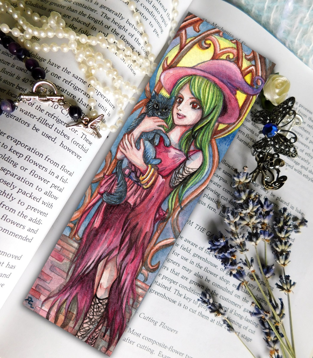 Fantasy Girl Watercolor Printable Bookmarks DIY Scrapbooking Images ...
