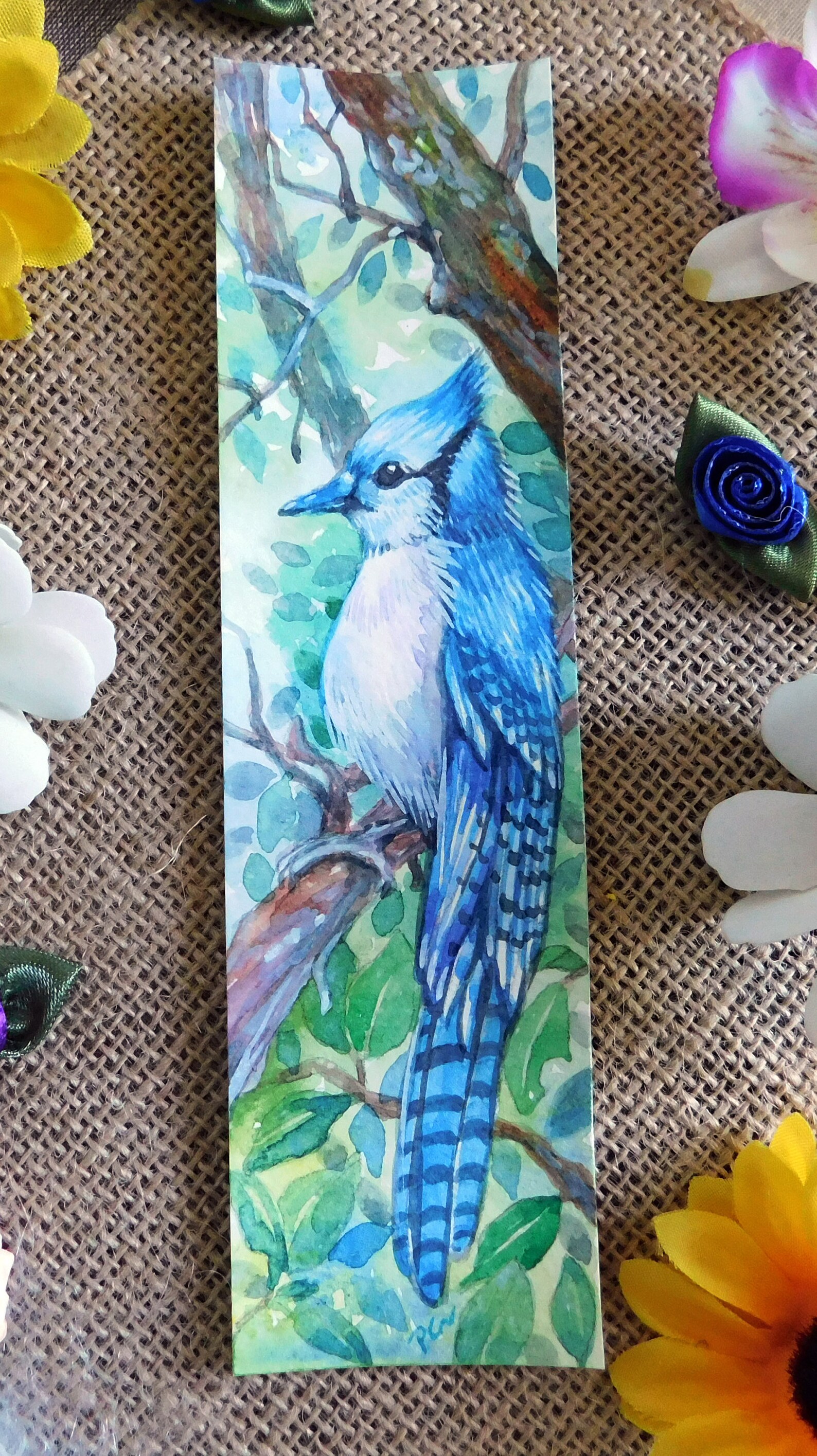 Lovely Birds Blue Jay Heron Cardinal Chickadee Watercolor - Etsy