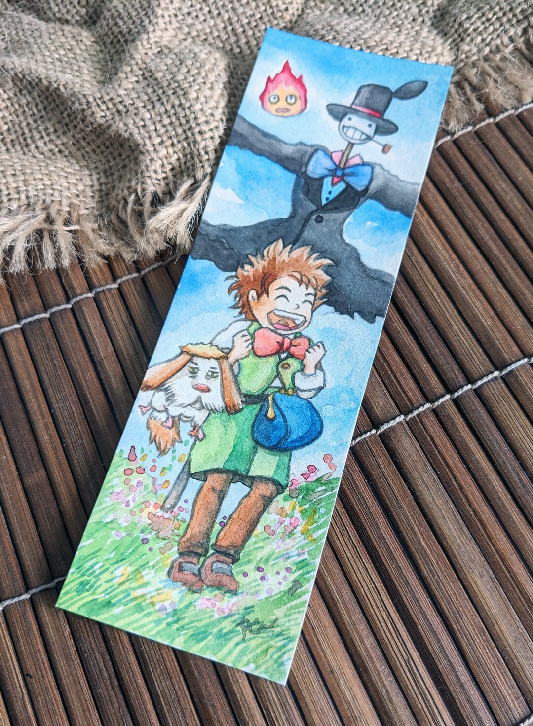 Happy Moment Fantasy Ghibli Anime Howl's Moving Castle Characters Fan ...