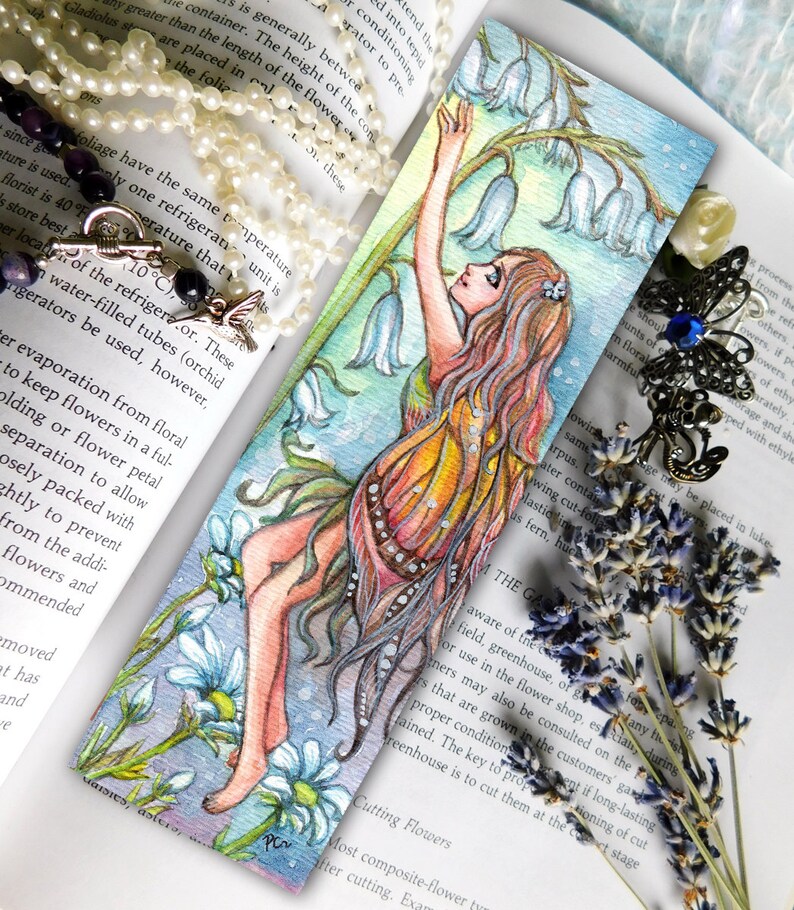 Fantasy Girl Watercolor Printable Bookmarks DIY Scrapbooking Images ...