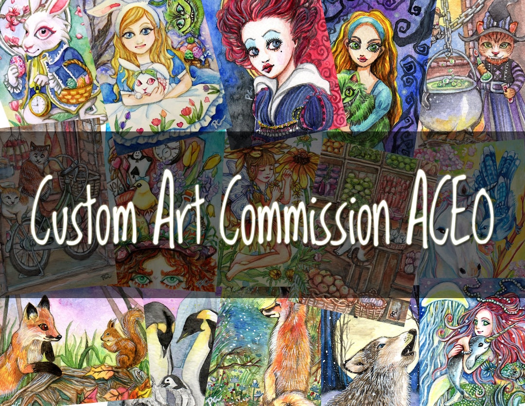 Custom Art Commission ACEO Order Original Color Watercolor Gouache ...