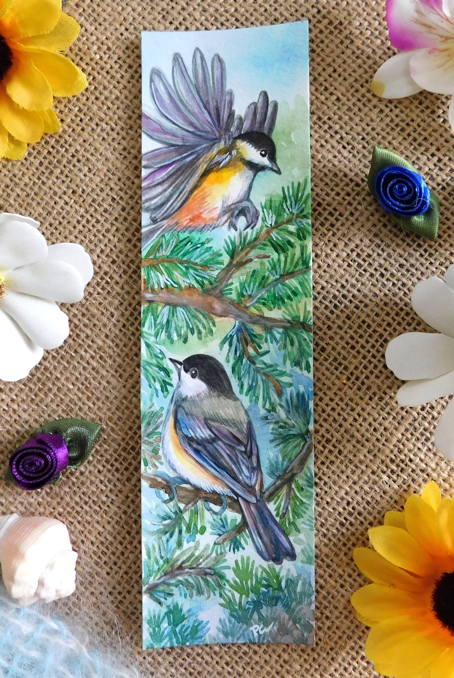 Lovely Birds Blue Jay Heron Cardinal Chickadee Watercolor - Etsy