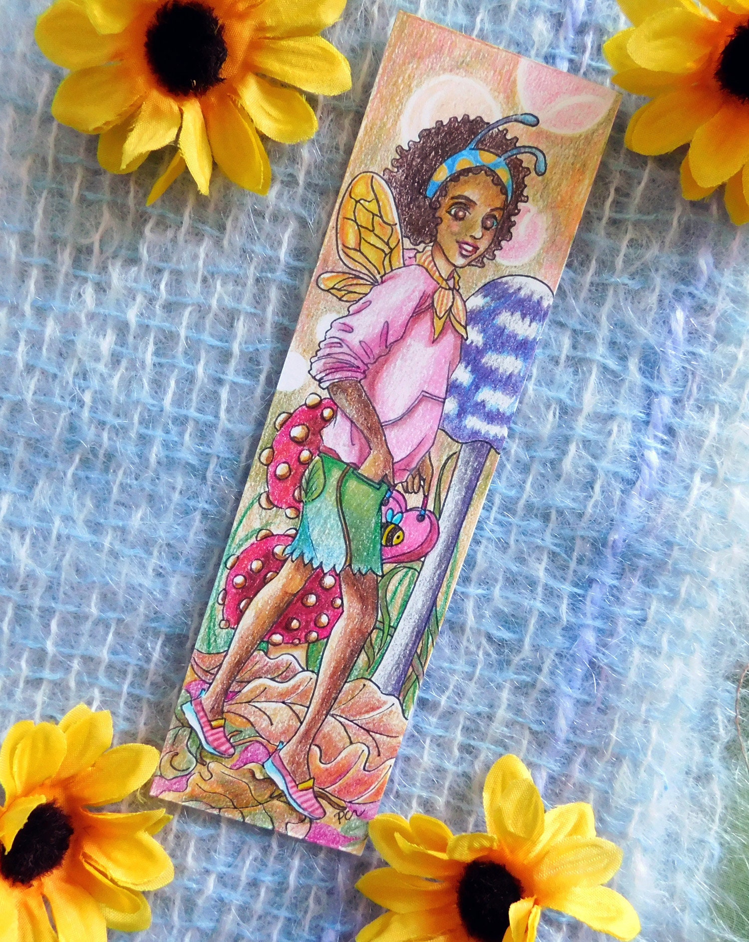 Autumn Walk Fairy Girl Fantasy Art Original Ink and Color - Etsy