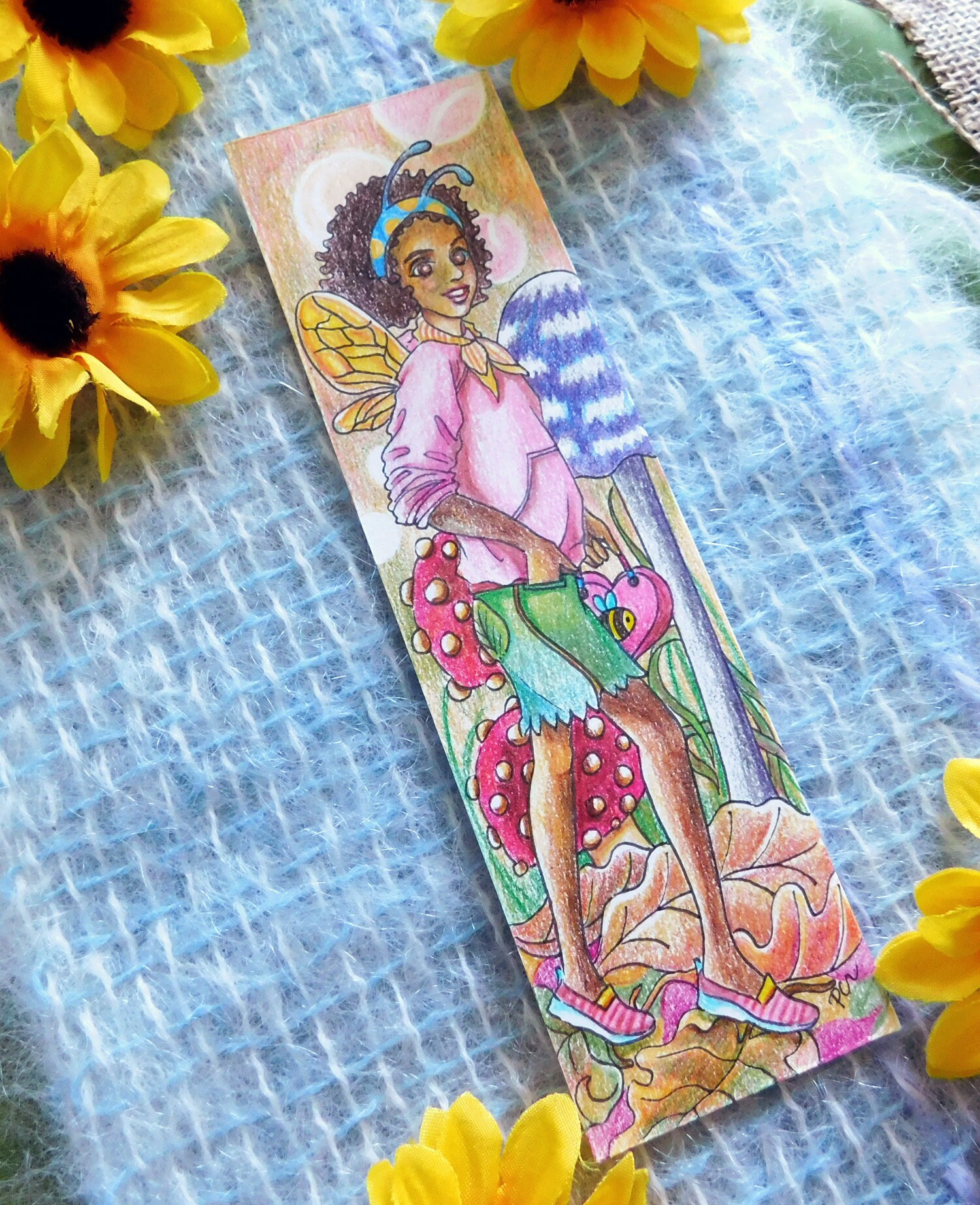 Autumn Walk Fairy Girl Fantasy Art Original Ink and Color - Etsy