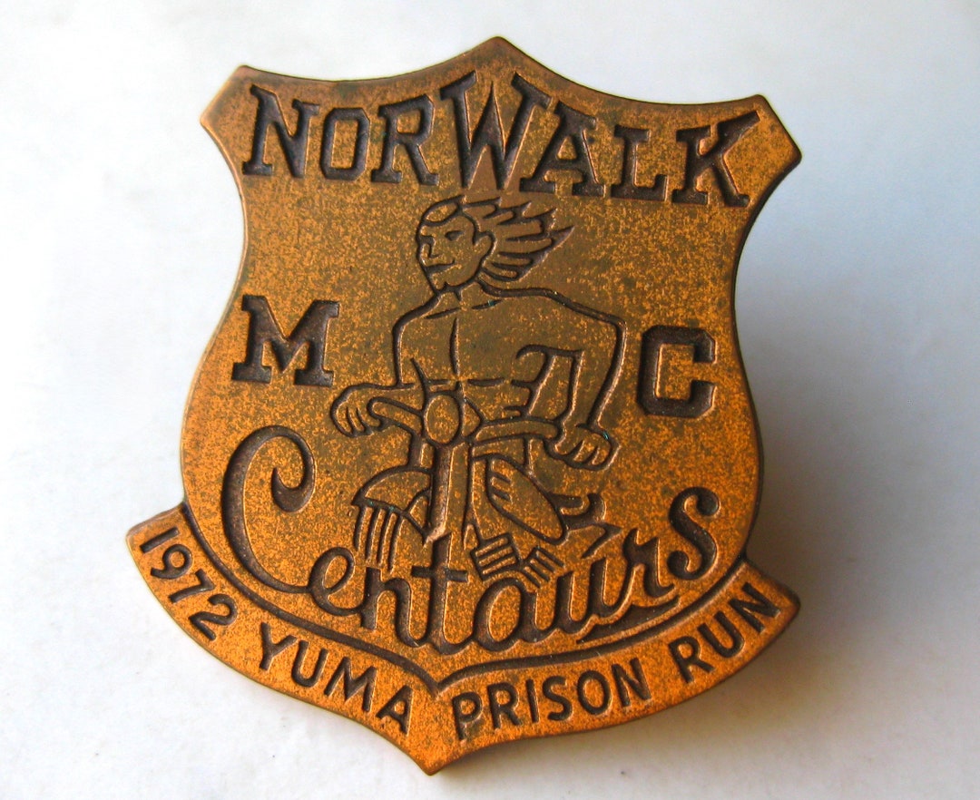 Vintage 1972 Norwalk Centaurs Motorcycle Club Yuma Prison Run Souvenir ...