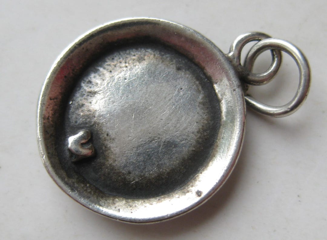 Vintage Charm Sterling Silver Panning for Gold Prospector Miner Pan ...