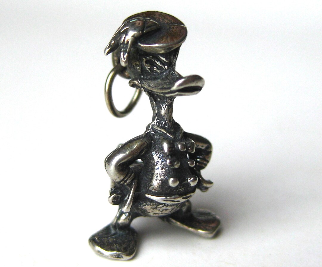 Vintage Walt Disney Donald Duck Sterling Silver Souvenir Bracelet Charm ...