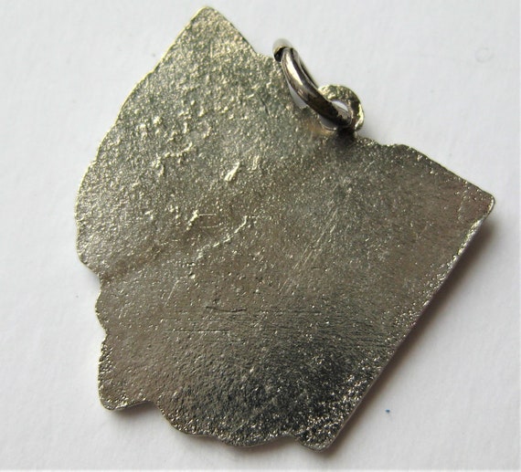 Vintage 50s Charm Ohio State Map Black Enamel Souveni… - Gem
