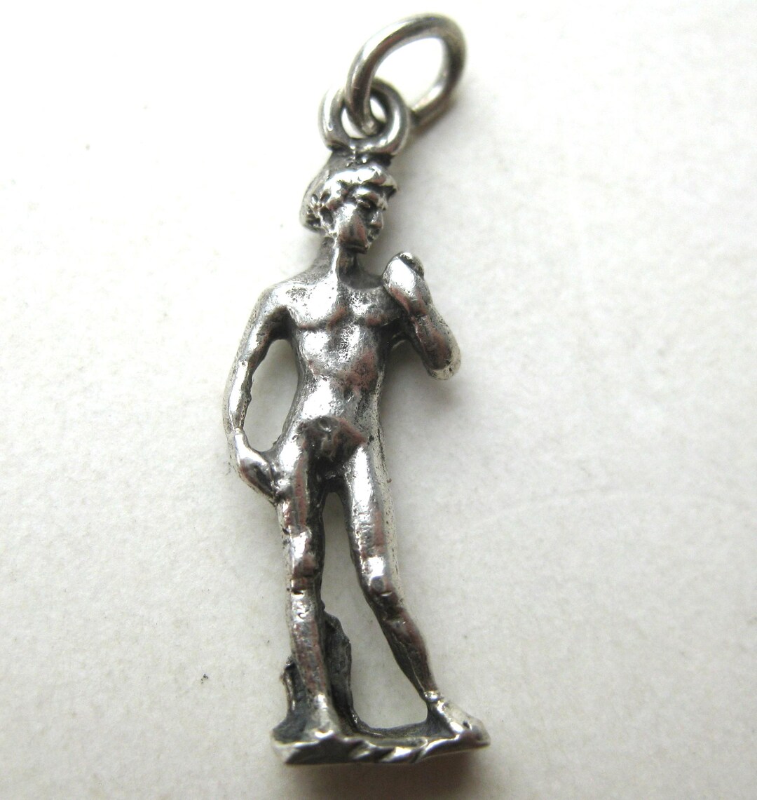 Vintage Michelangelo Statue of David 800 Italian Silver 3D Souvenir ...