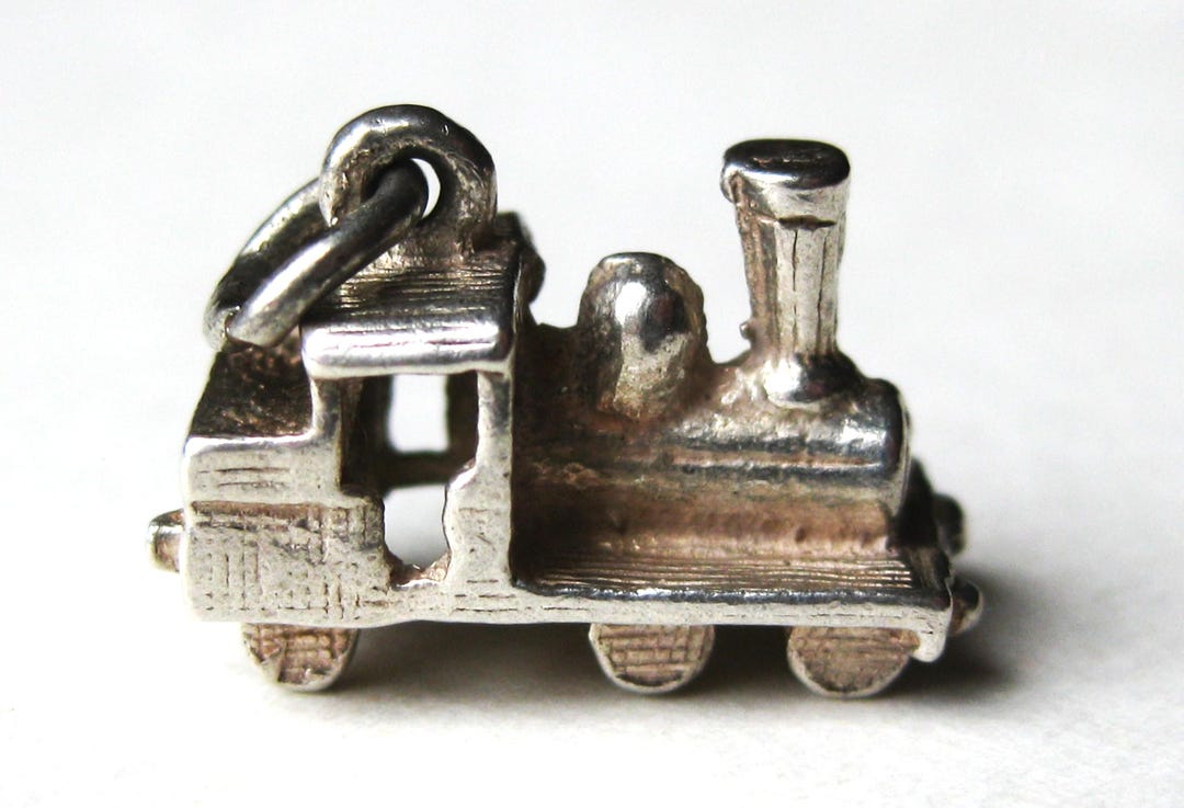 Vintage Charm English Sterling Silver Locomotive Train Bracelet Charm ...
