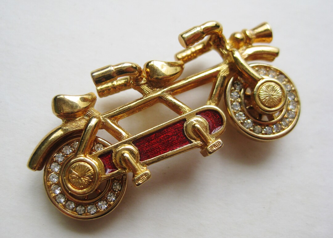 Swarovski Crystal Enamel Bicycle Built for Two Vintage Mechanical ...