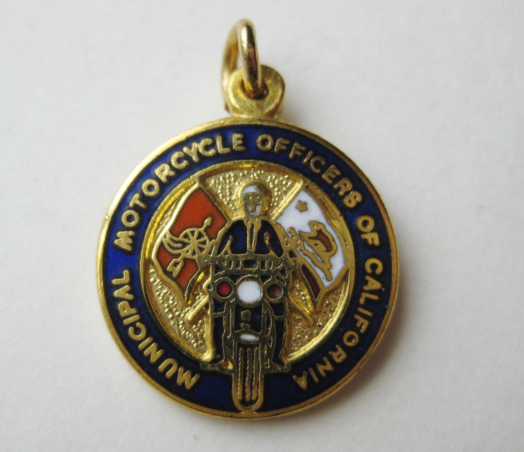 Vintage Charm Municipal Motorcycle Officers of California MMOC Enamel ...