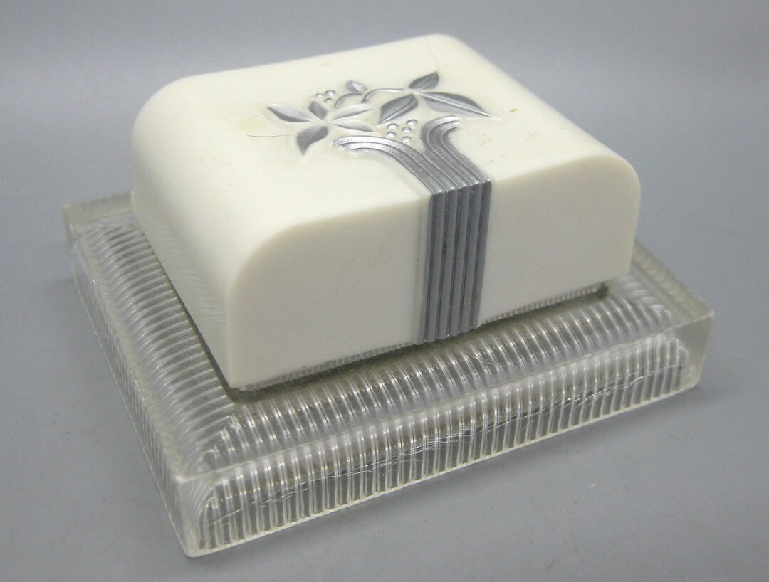 Vintage White Celluloid Art Deco Dennison Presentation Zales Jewelry ...