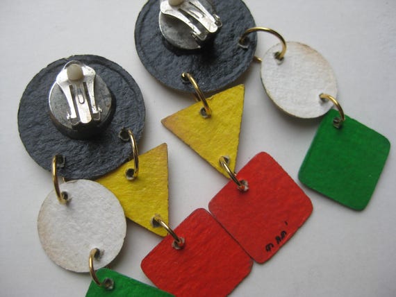 Vintage 80s Traffic Light Stop Sign Drop Dangle Novel… - Gem
