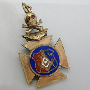 Jr OUAM Fraternal Order United American Mechanics Skull & Cross Pocket ...