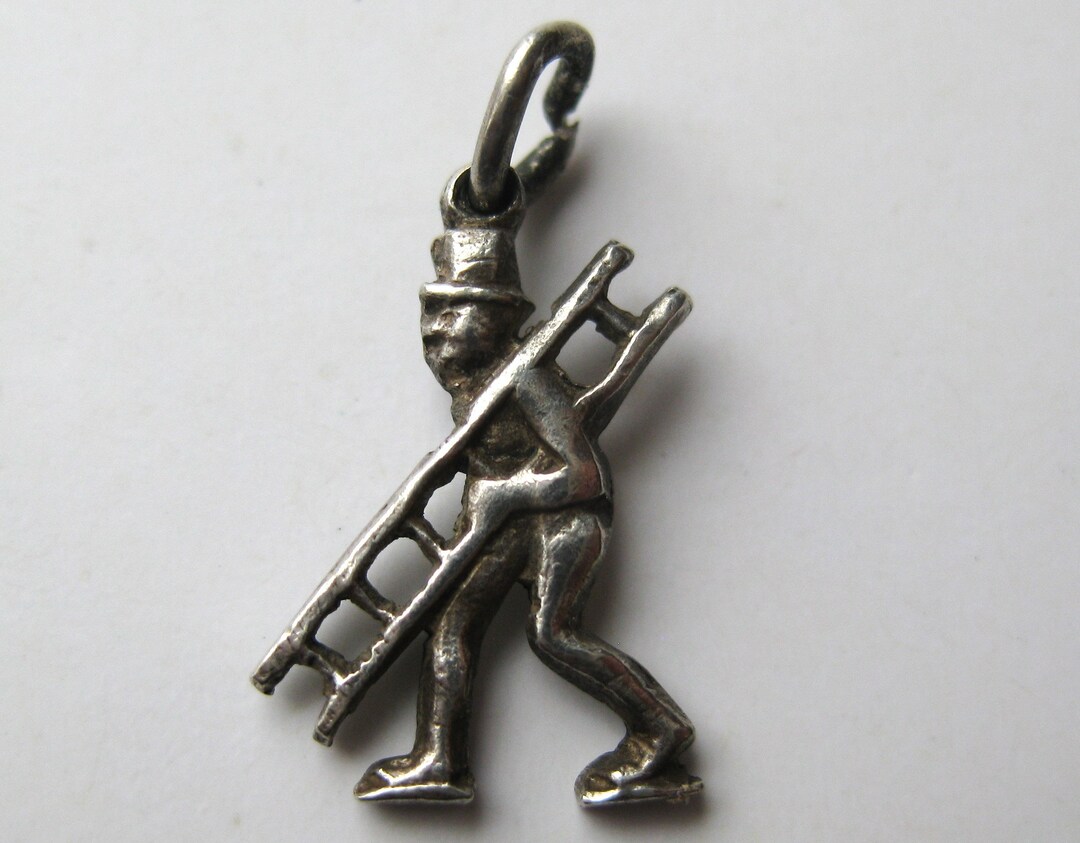 Vintage Charm Lucky Chimney Sweep German 835 Silver Good Luck Bracelet ...