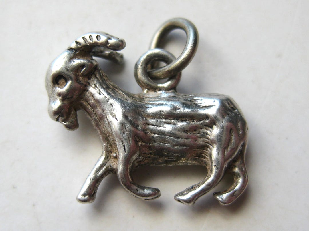 Vintage 40s Sterling Silver Billy Goat Bracelet Charm - Etsy