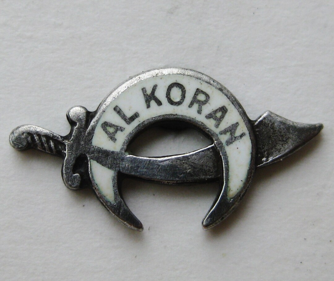 Antique Al Koran Masonic Sterling Silver & Enamel Membership Lapel Pin ...