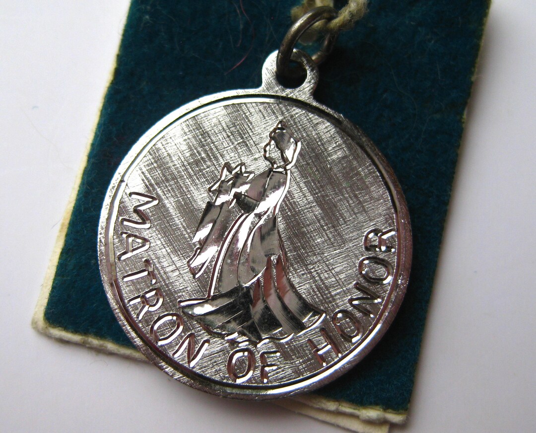 Vintage Charm Sterling Silver Matron of Honor Bridal Party Wedding ...