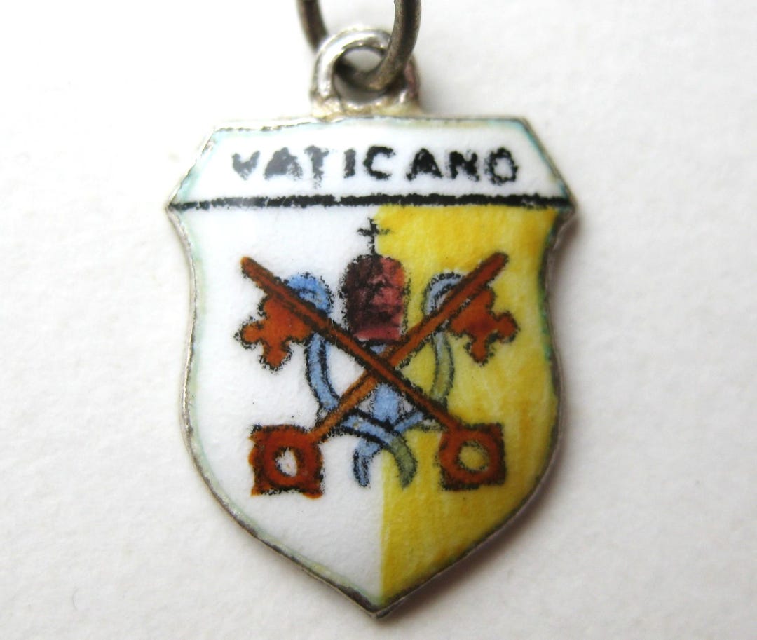 Vintage Charm Vaticano Vatican City Italian Italy 800 Silver Enamel ...