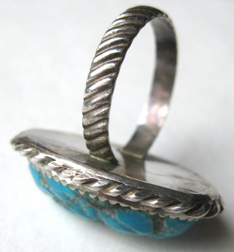 Vintage Old Pawn Silver Fred Harvey Era Turquoise Navajo American ...
