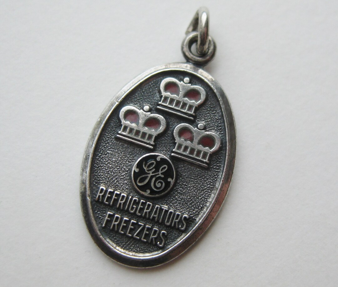 Vintage Charm Sterling Silver GE General Electric Enamel Employee Sales ...