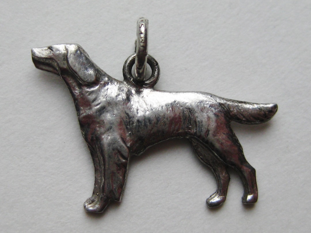 Dog Charm Sterling Silver Labrador Retriever Vintage Bracelet Charm - Etsy
