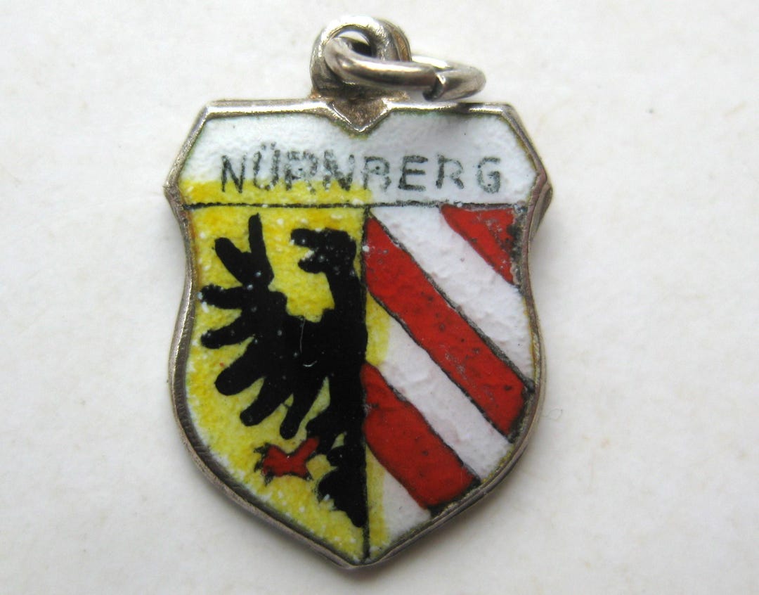 Vintage Nürnberg Charm Nuremberg Germany 800 Silver Enamel Travel ...