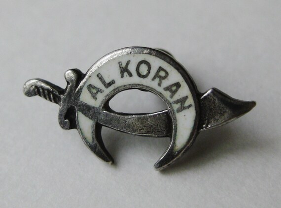 Antique Al Koran Masonic Sterling Silver & Enamel Mem… - Gem