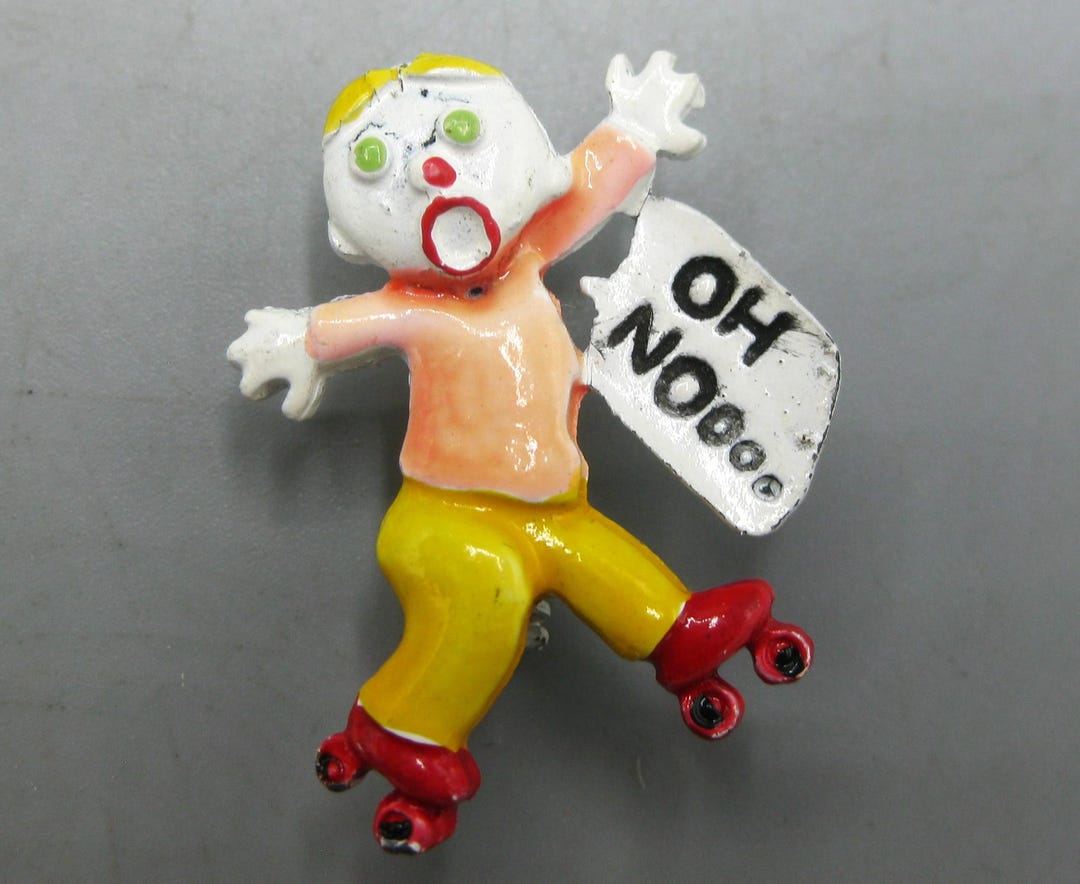 Vintage Mr. Bill OH NO! Saturday Night Live SNL Roller Skating Enamel ...