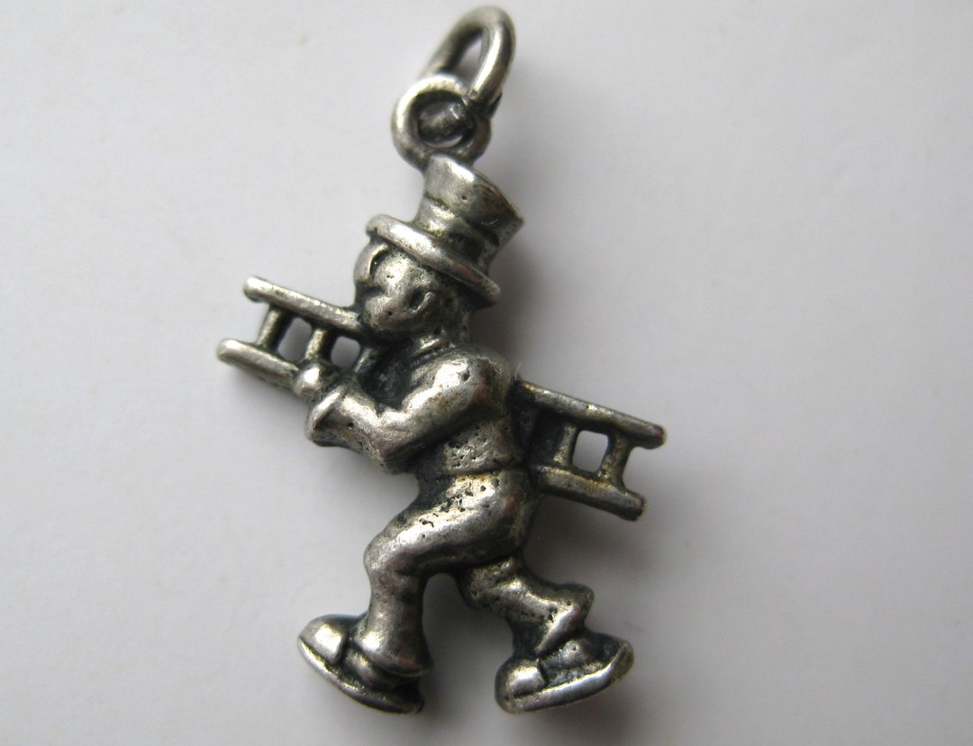 Vintage Charm Lucky Chimney Sweep German 835 Silver Good Luck Bracelet ...