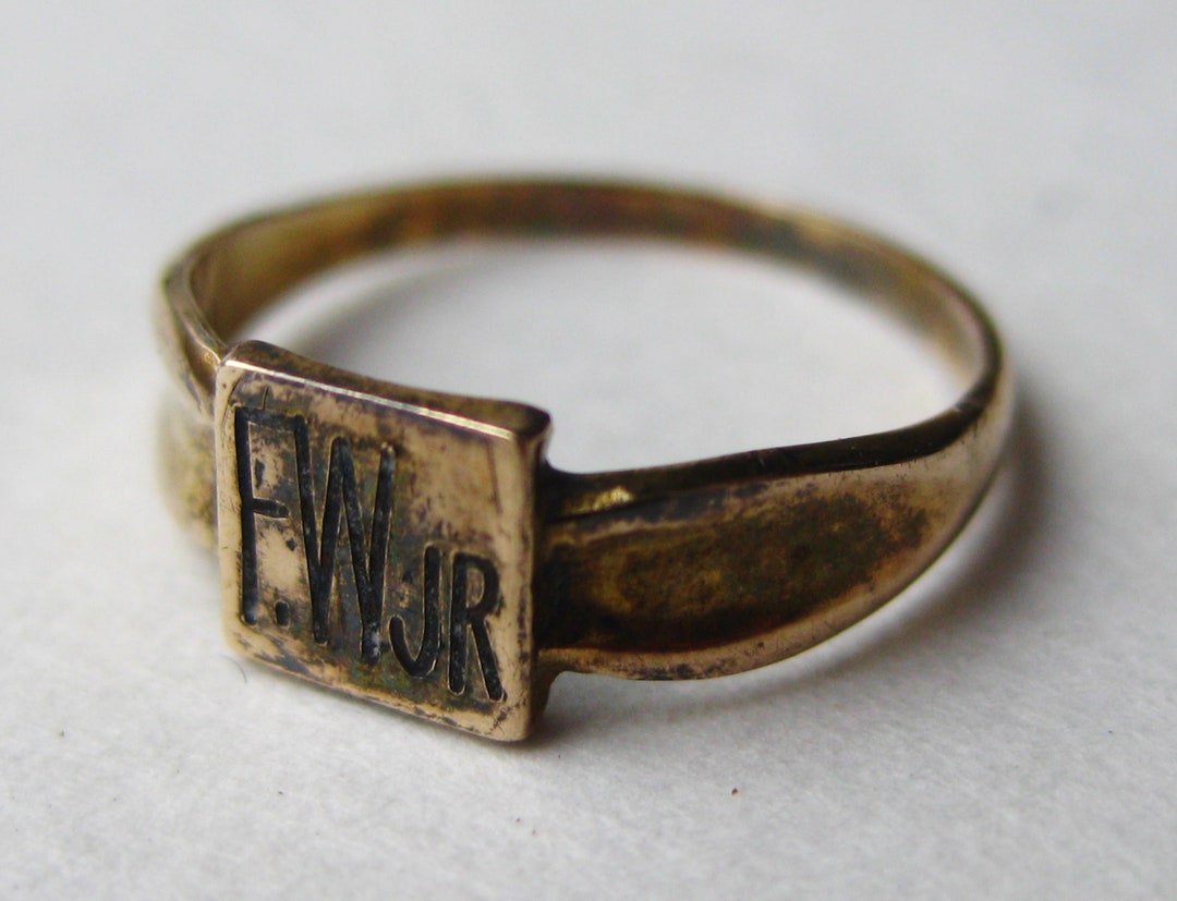 Antique 1920s Art Deco 10k Gold Baby Ring Infant Band Ring - Etsy