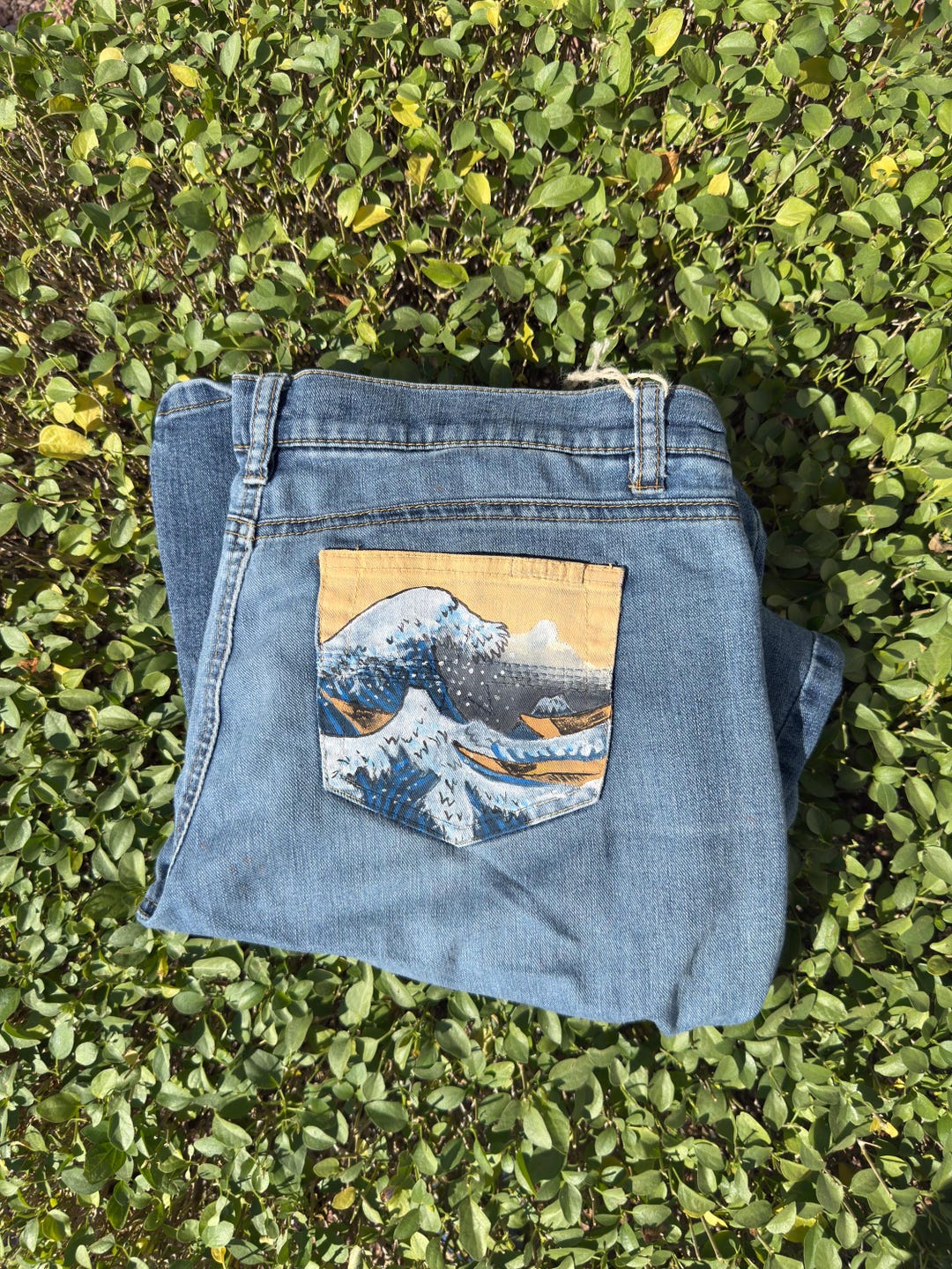 Custom Hand-painted Jeans – Acrylic Denim Art, Washable & Wearable ...