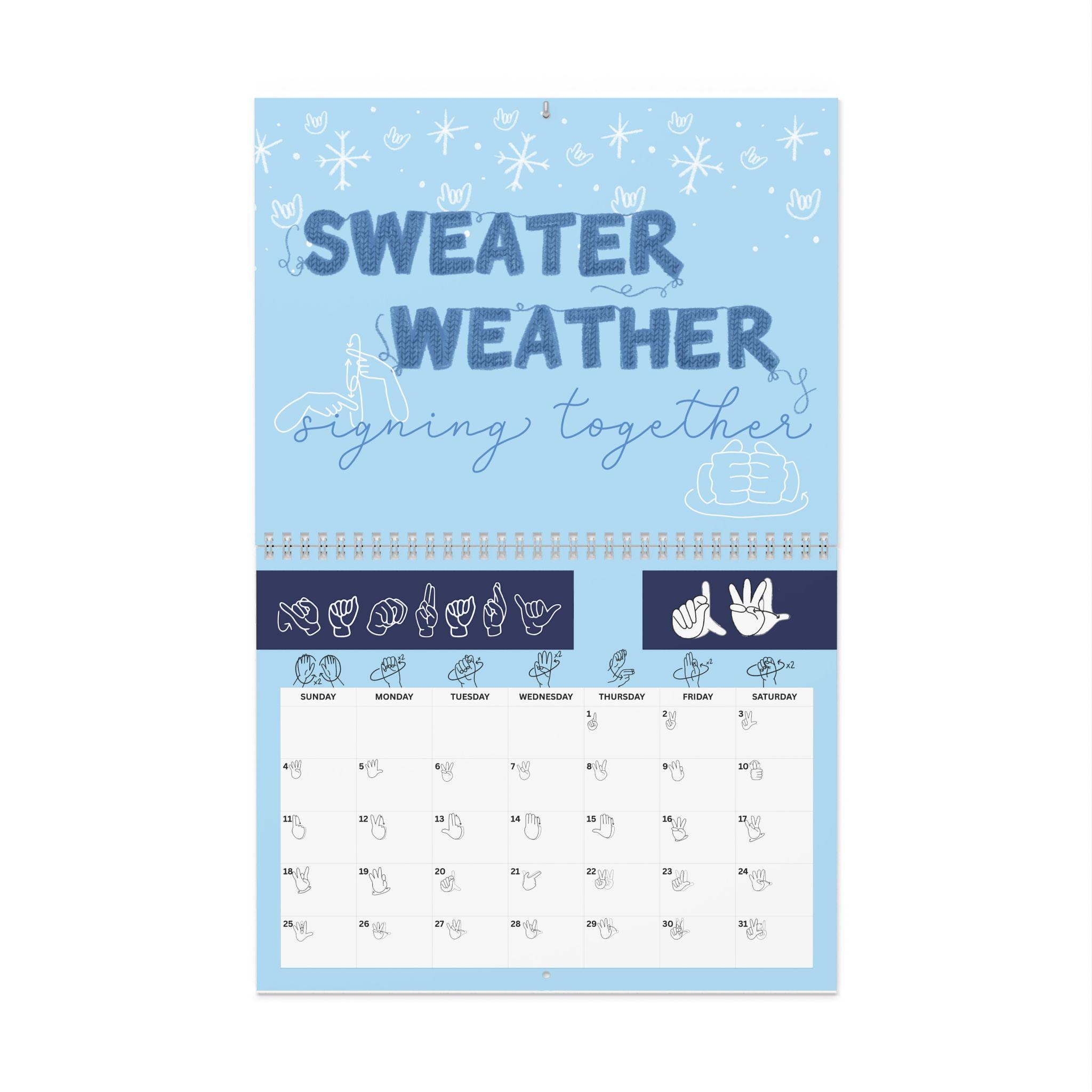 2026 ASL Wall Calendar - Etsy