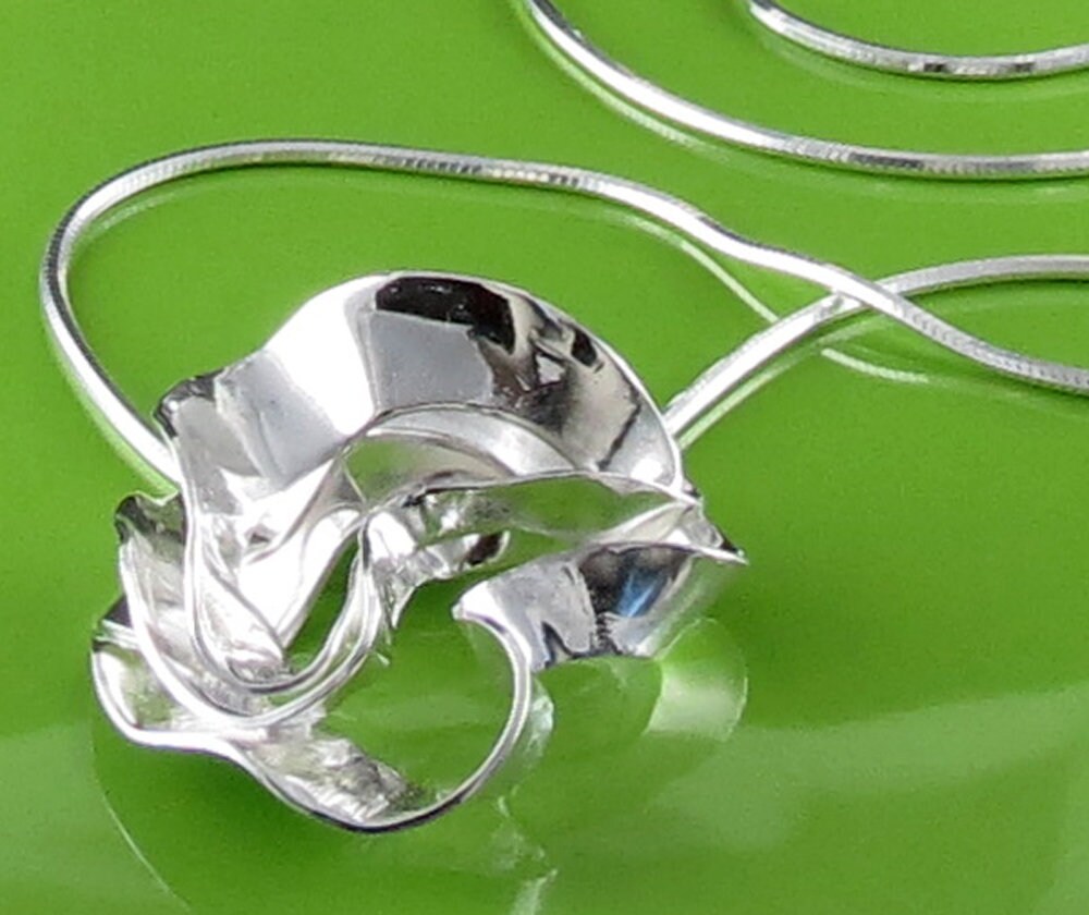 Sterling Silver Abstract Layered Pendant - Etsy