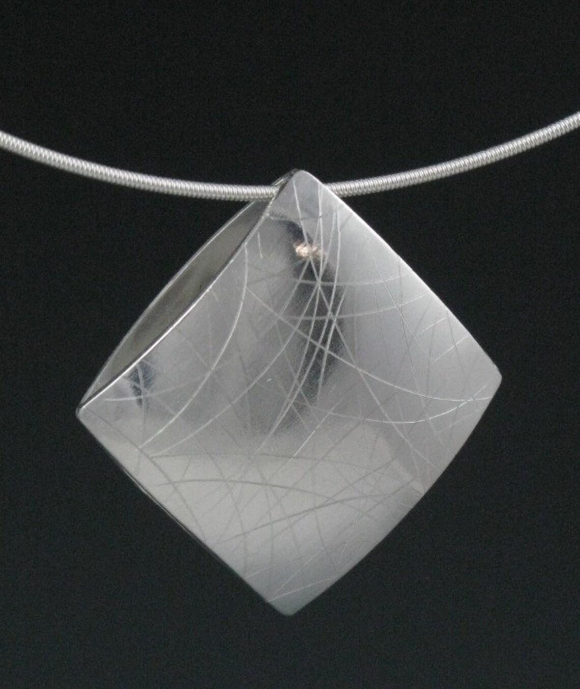Zen Silver Reversible Pendant pebble Path - Etsy