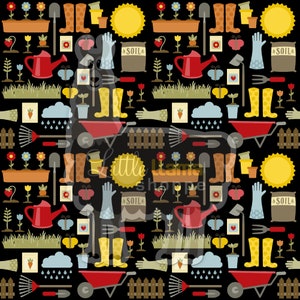 Gardening Digital Paper, Garden Digital Scrapbook Paper Pack, Summer ...