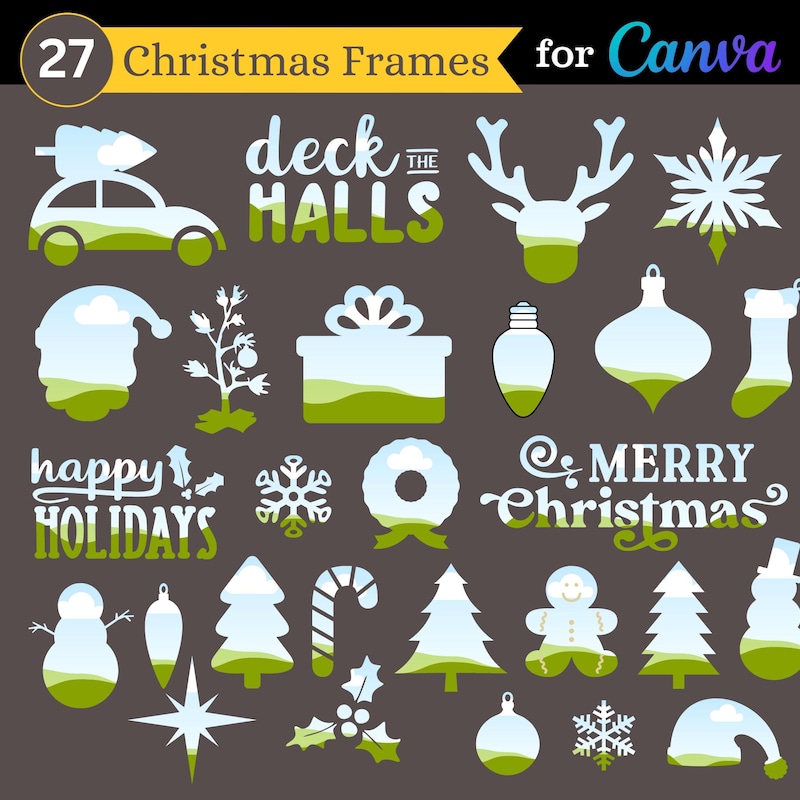 Christmas Frames - Etsy