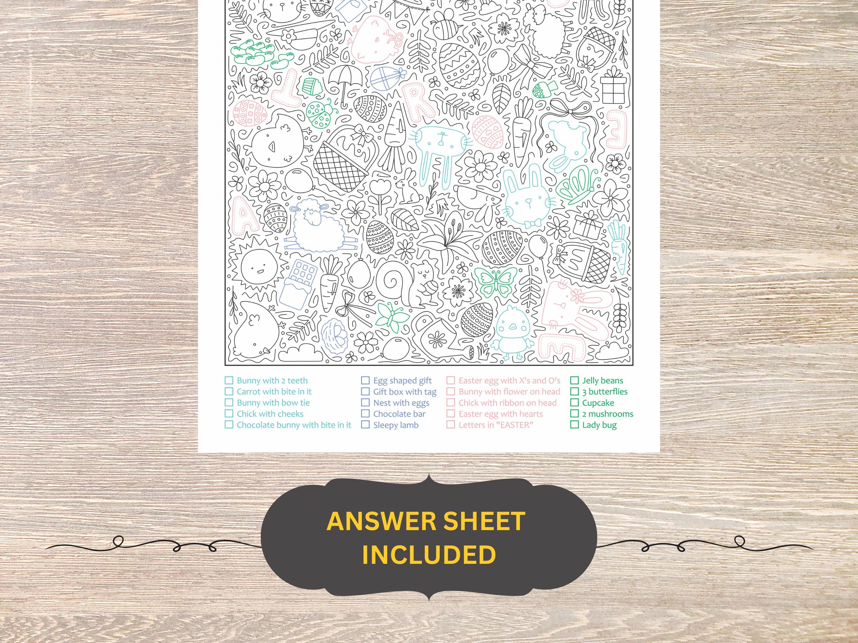 Easter Hidden Object Search and Find | Printable Activity (digital ...