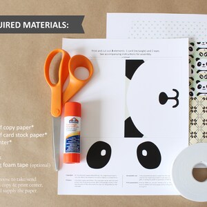 Baby Panda Card, Printable Handmade Greeting Card & Matching Envelope ...