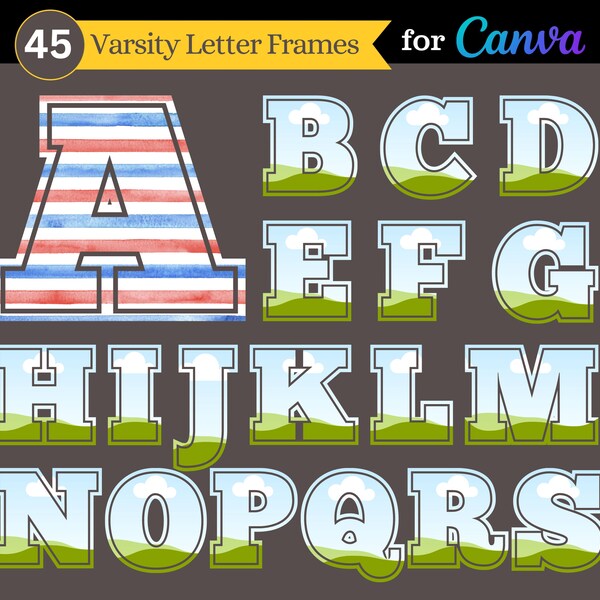 Canva Collegiate Font - Etsy