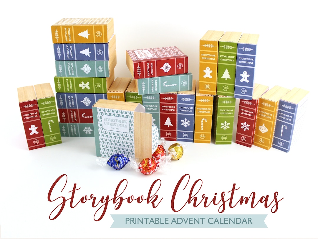 Advent Calendar | Print and Make | Story Book Style Paper Boxes ...