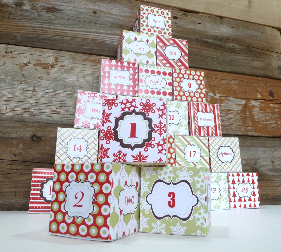 Christmas Countdown, Advent Calendar, Printable Advent Calendar Boxes ...