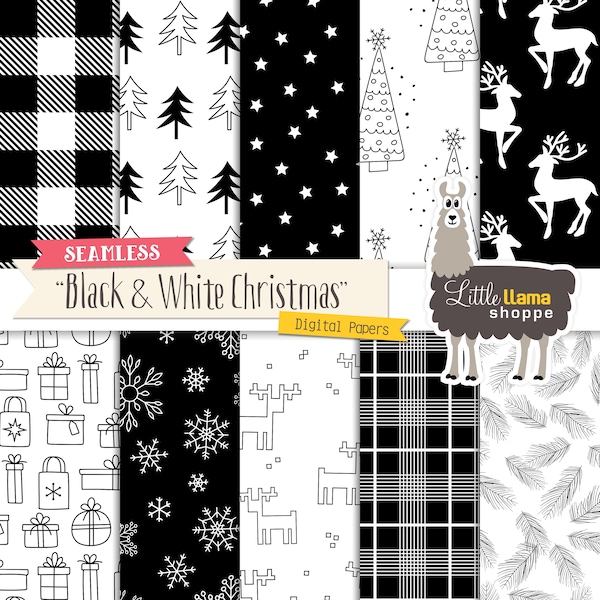 Black and White Christmas Decor - Etsy